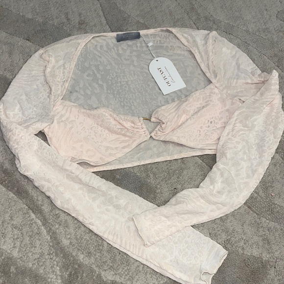 Outcast | Tops | Outcast Nude Animal Print Crop Top | Poshmark